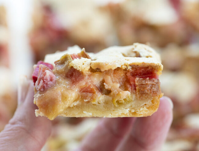 Rhubarb Bars - i am baker