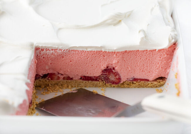 Strawberry Icebox Cheesecake - i am baker