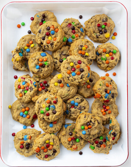 Soft Batch Monster Cookies - i am baker
