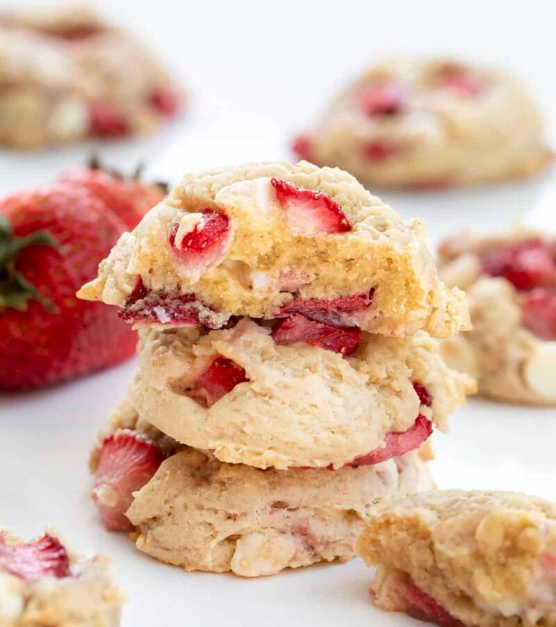 Soft Batch Strawberry Cookies - i am baker