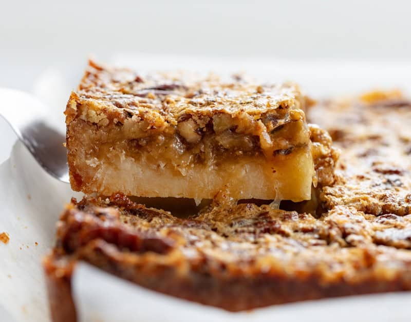 Pecan Pie Shortbread Bars - i am baker