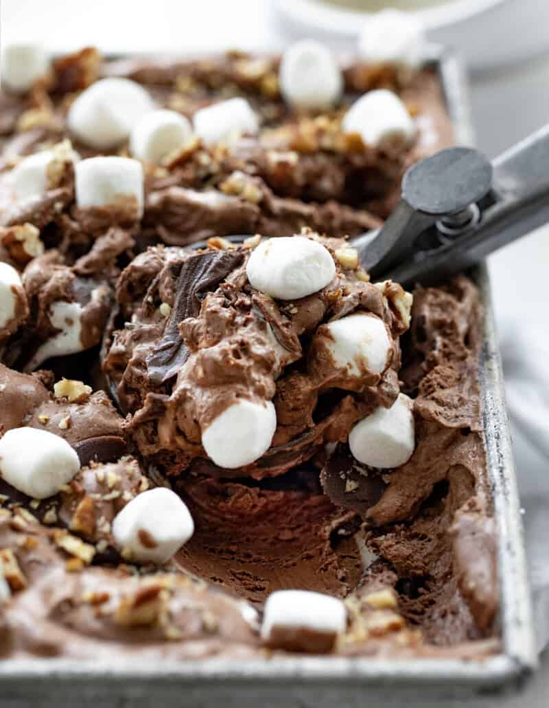 No-Churn Rocky Road Ice Cream - i am baker