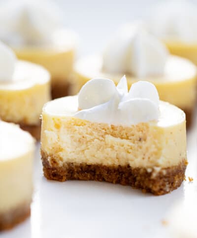 Mini Eggnog Cheesecakes - i am baker