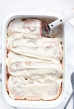 Pink Cinnamon Rolls - i am baker