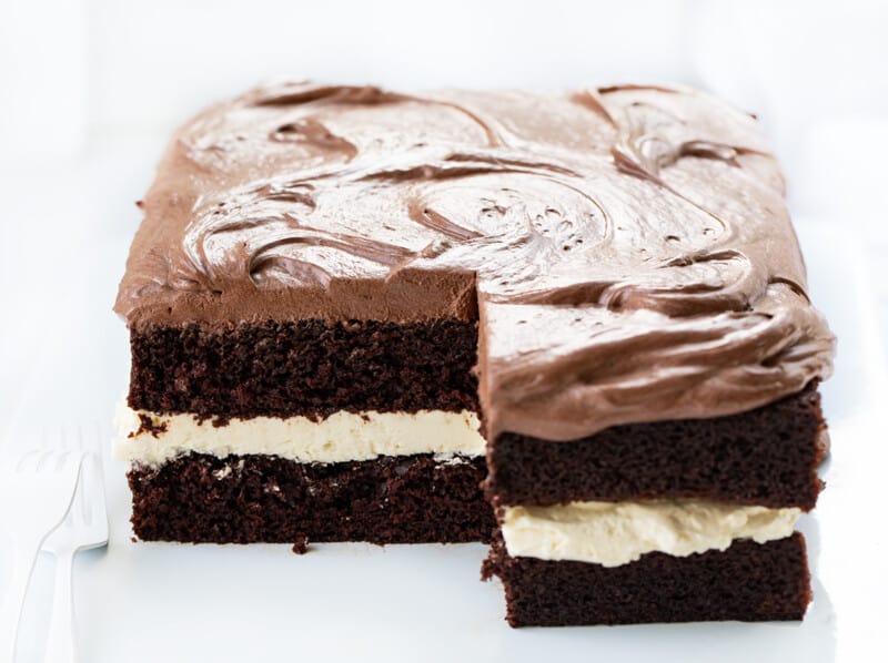 Ding Dong Sheet Cake - i am baker