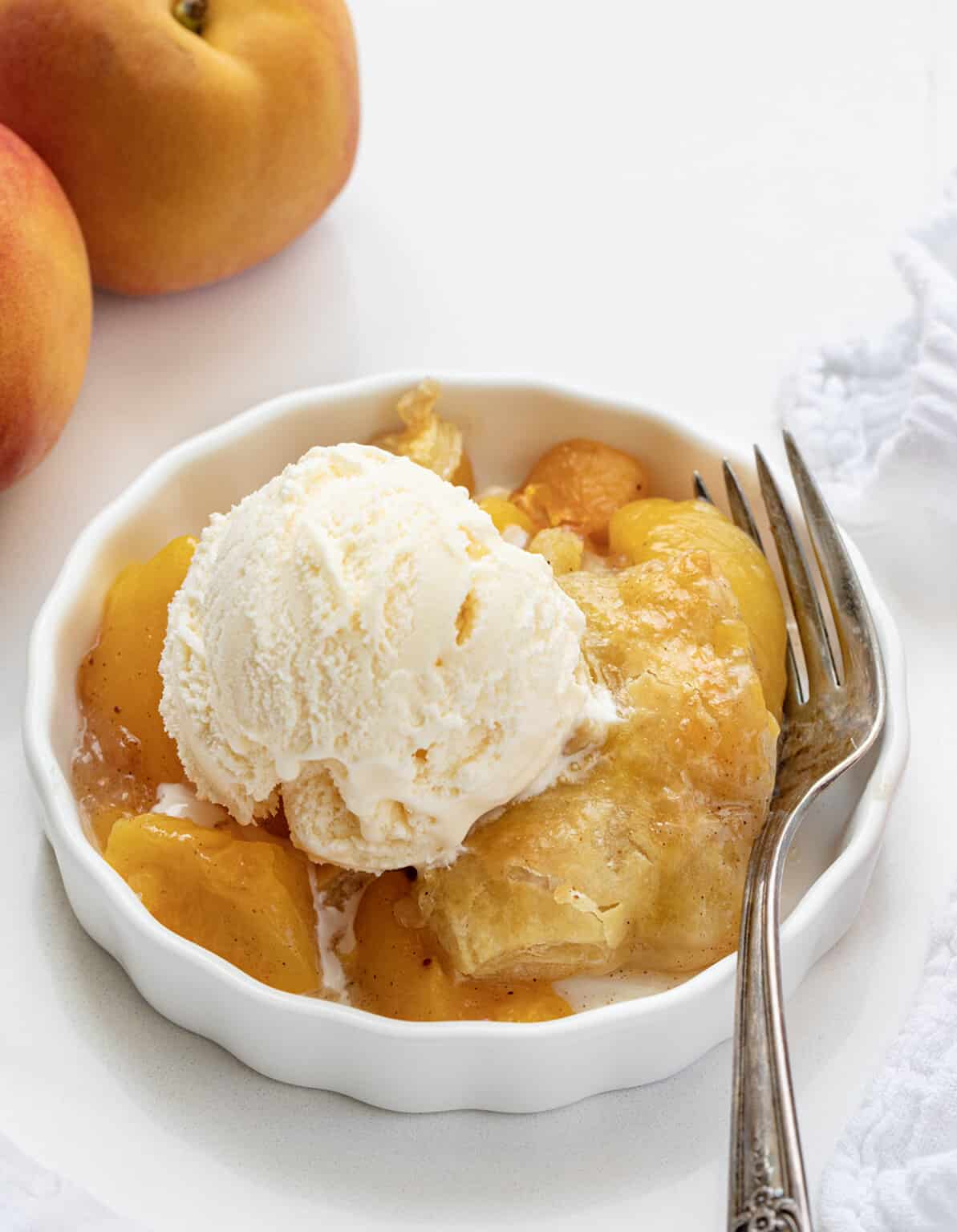 Peach Puff Pastry Bake - i am baker