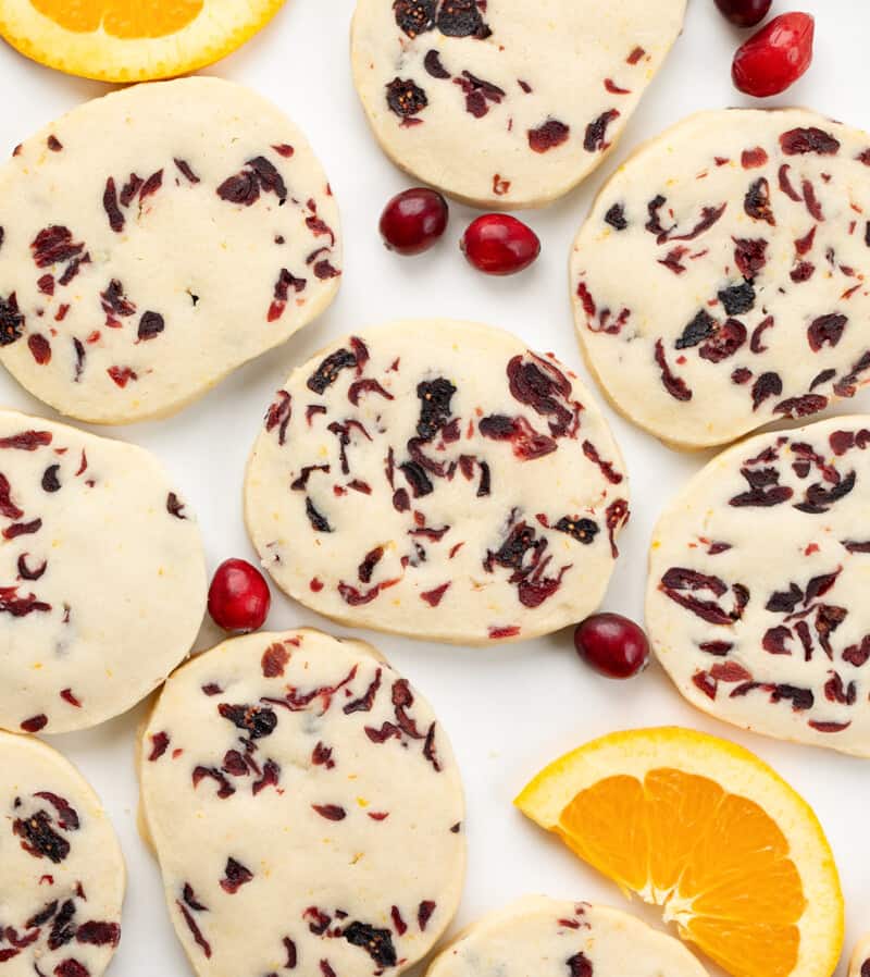 Cranberry Orange Shortbread Cookies - i am baker