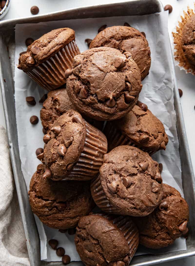 Chocolate Cream Cheese Muffins - i am baker