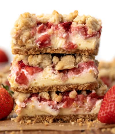 Strawberry Cheesecake Bars - i am baker