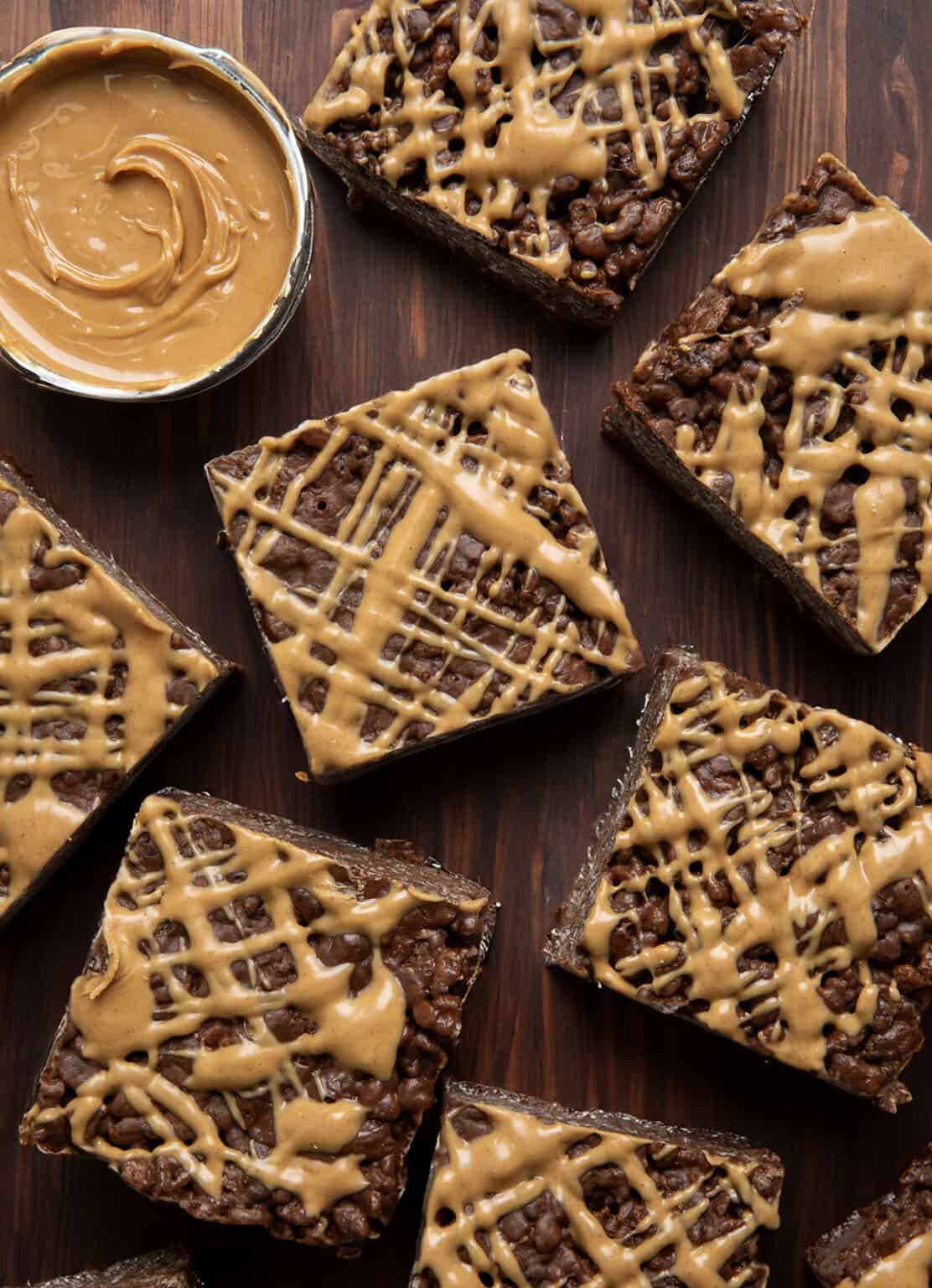 Chocolate Peanut Butter Rice Krispie Bars - i am baker