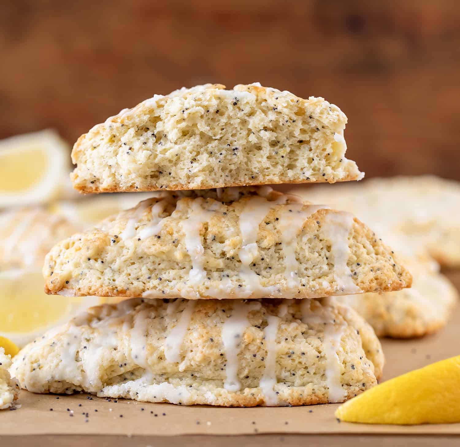Lemon Poppy Seed Scones - i am baker