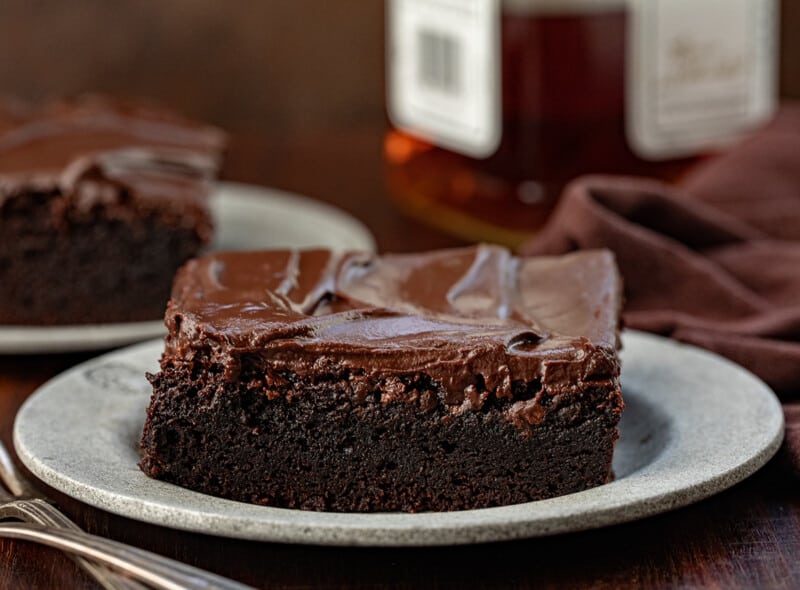 Double Fudge Whiskey Cake - i am baker