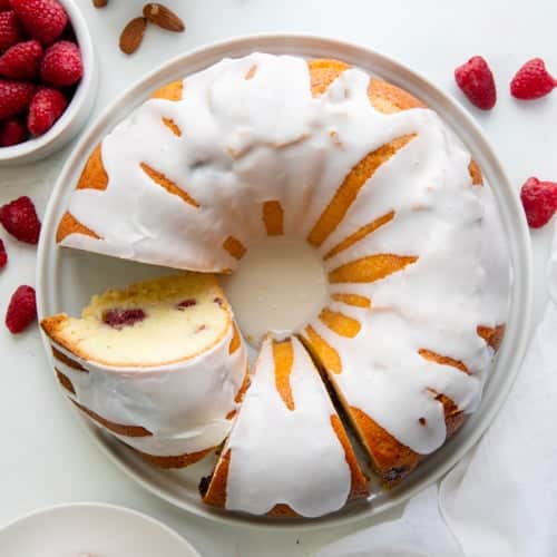 Raspberry Lemon Bundt Cake {VIDEO} - i am baker
