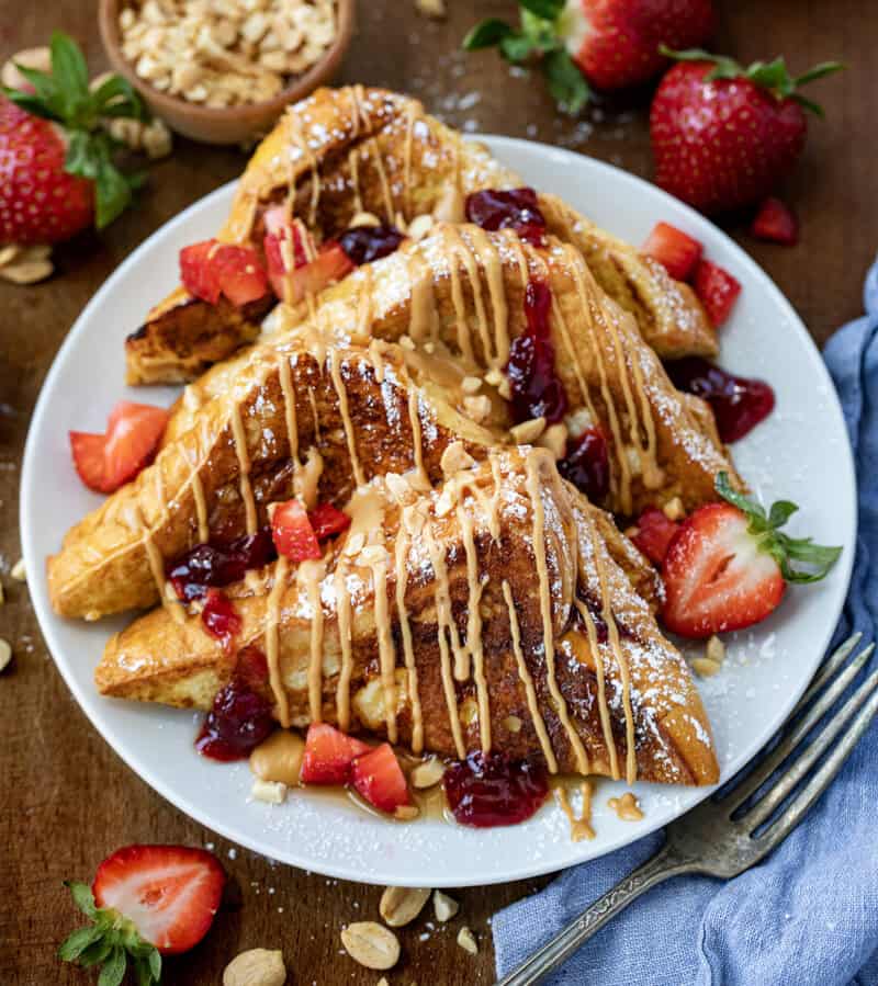 Peanut Butter and Jelly French Toast - i am baker
