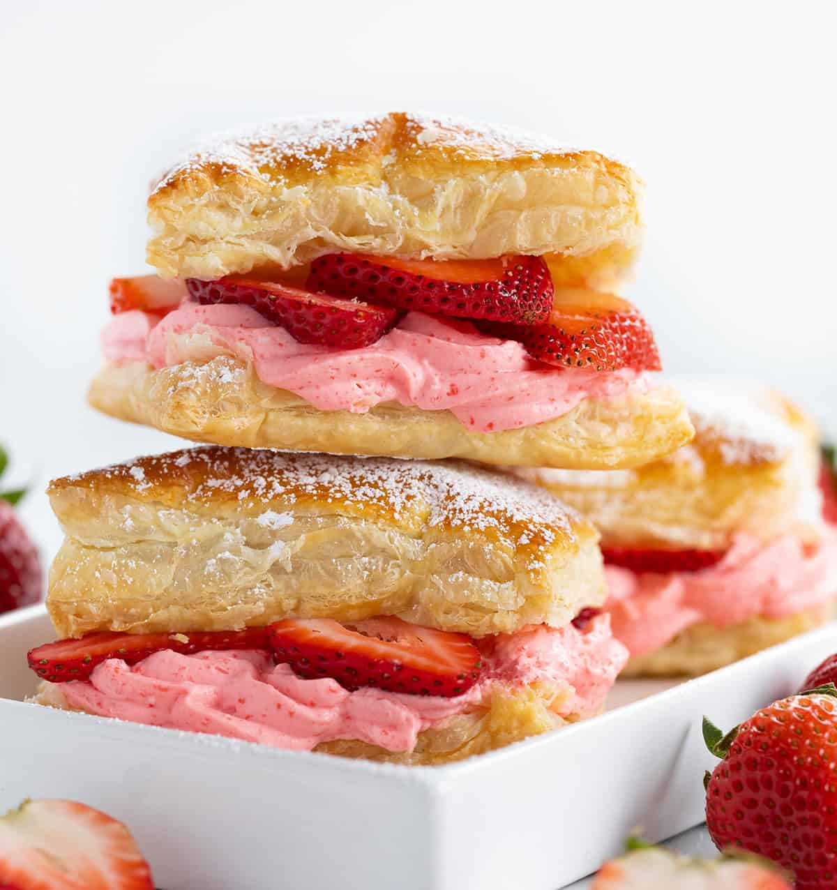 Strawberry Cheesecake Napoleon - i am baker
