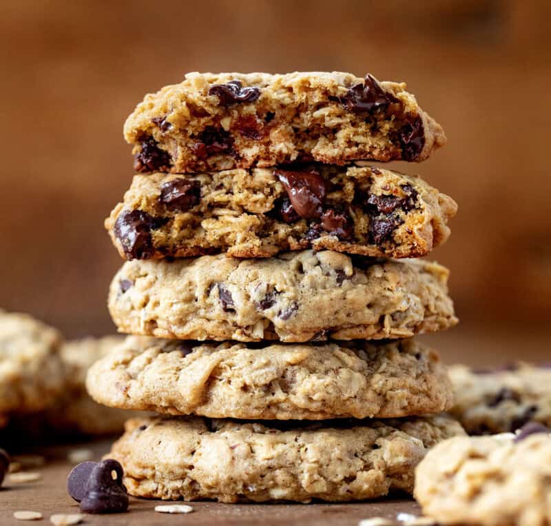 Brown Butter Oatmeal Chocolate Chip Cookies - i am baker