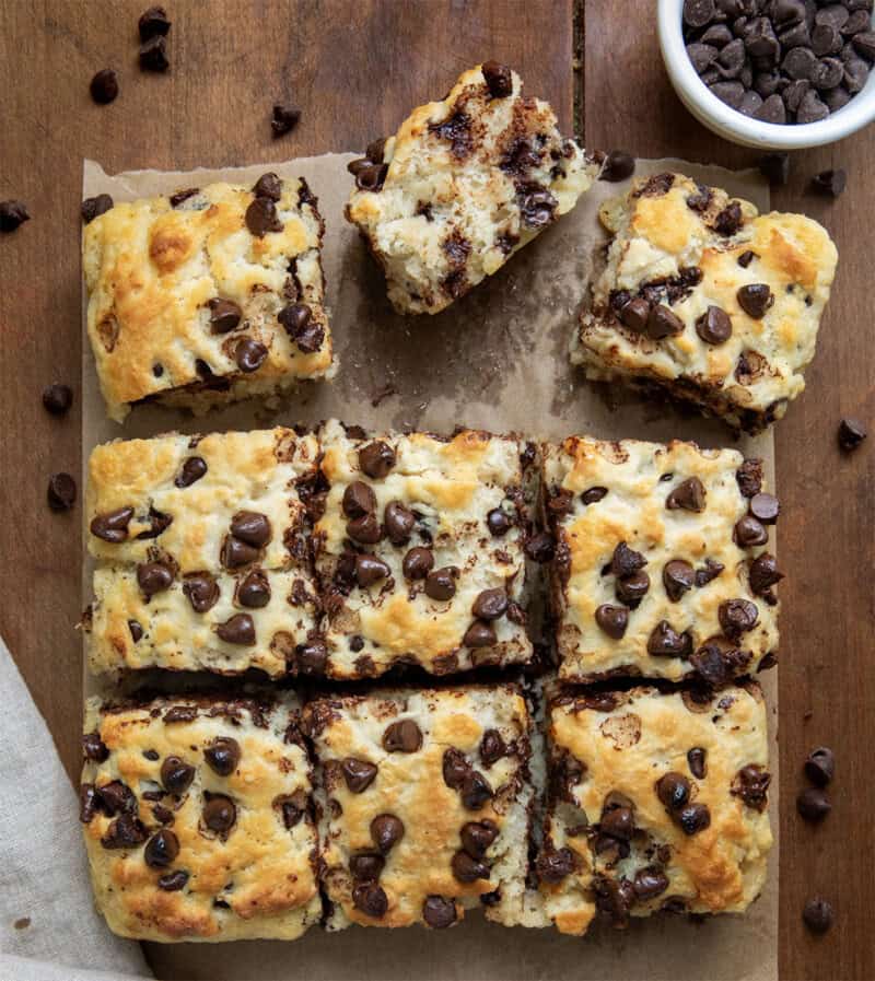 Chocolate Chip Butter Swim Biscuits - i am baker