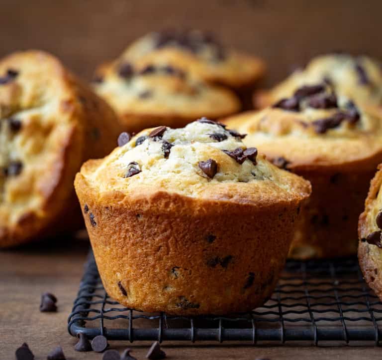 Bakery Style Chocolate Chip Muffins - i am baker