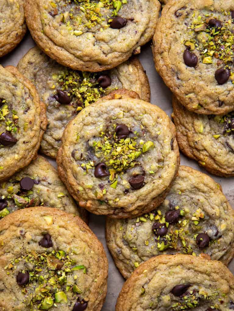 Pistachio Chocolate Chip Cookies - i am baker
