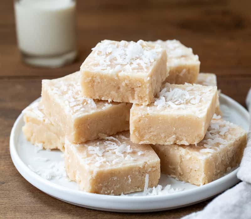 Grandma Inga's White Coconut Fudge - i am baker