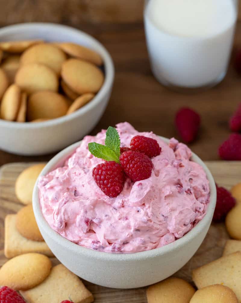 Raspberry Cheesecake Dip - i am baker