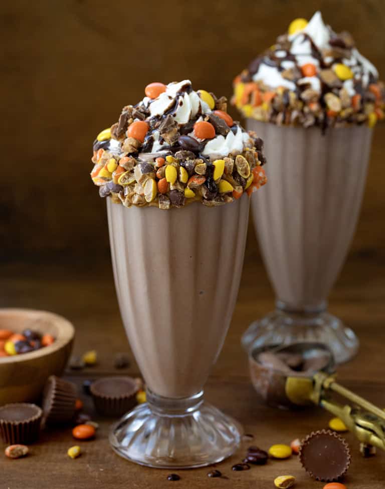 Ultimate Peanut Butter Chocolate Milkshake - i am baker