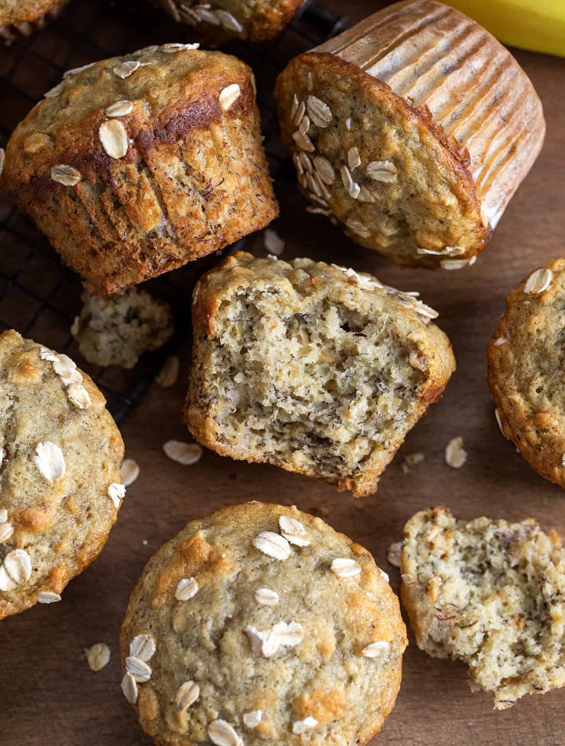 Banana Oatmeal Muffins - i am baker