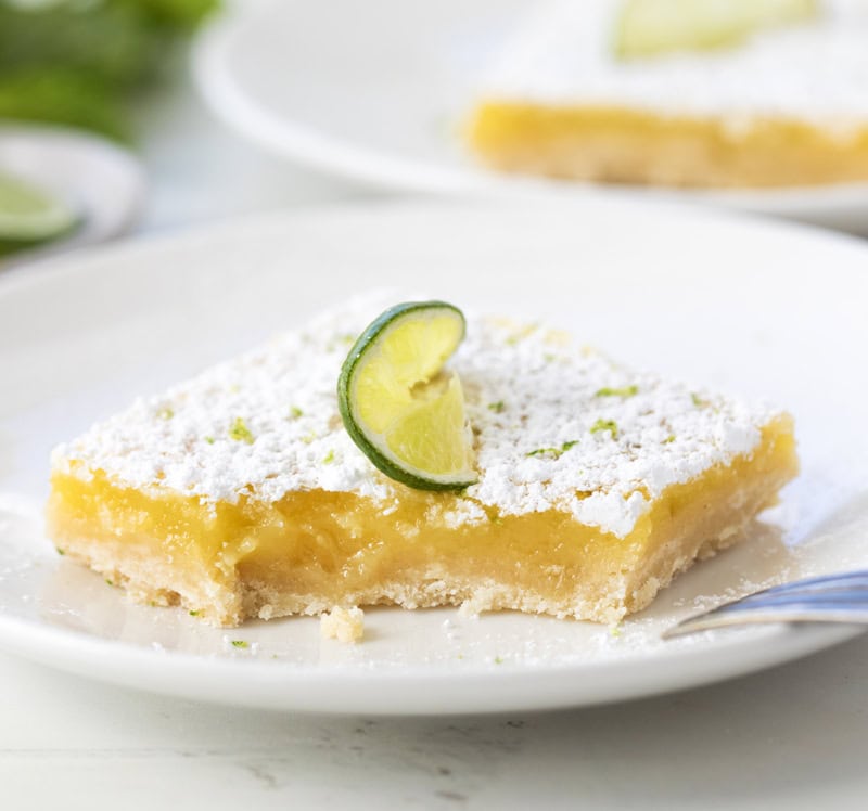 Lime Shortbread Bars - i am baker