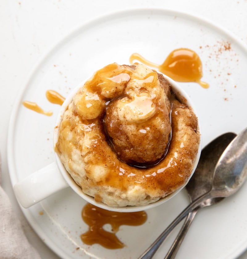 Caramel Roll in a Mug - i am baker