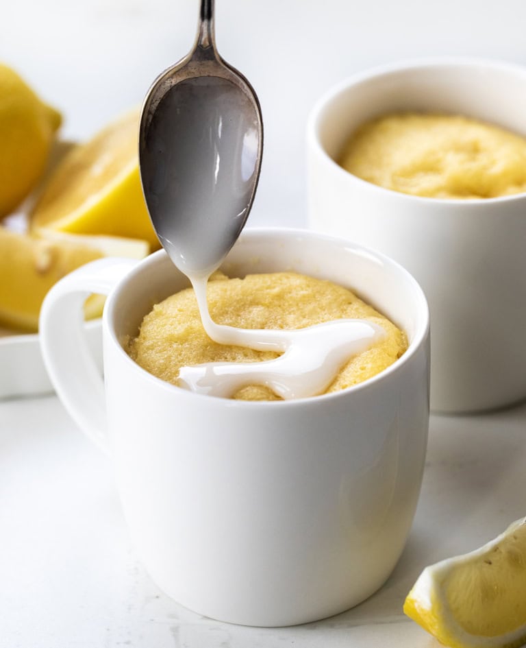 Lemon Mug Cake - i am baker