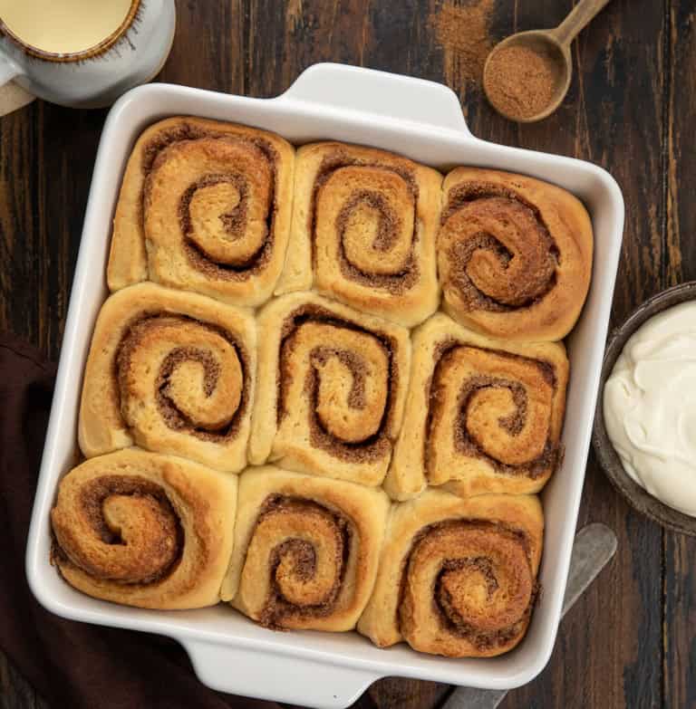 Eggnog Cinnamon Rolls - i am baker