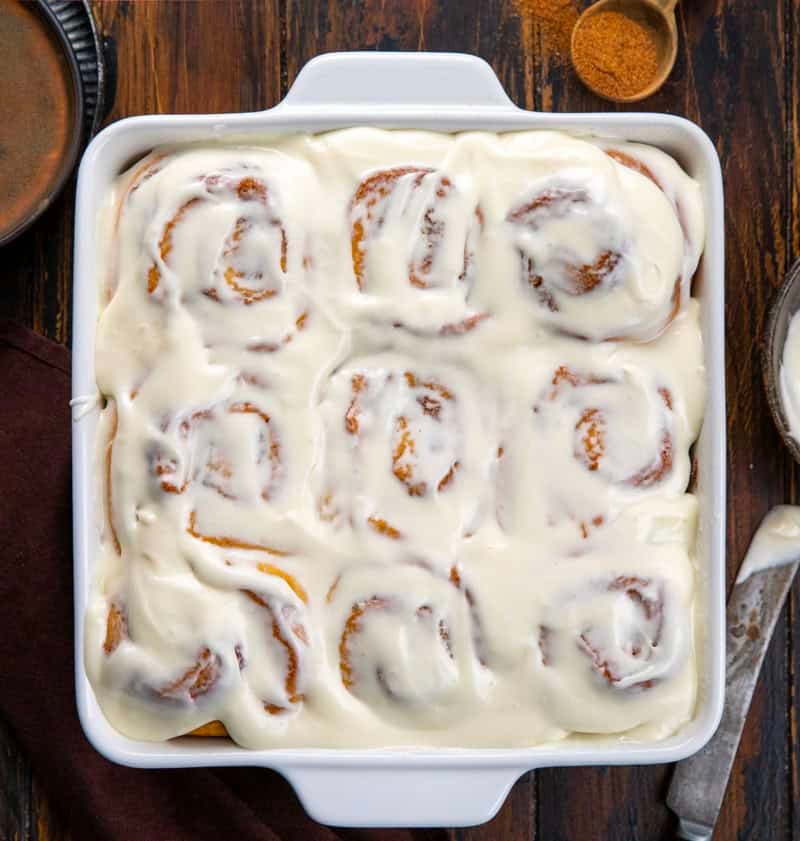 Eggnog Cinnamon Rolls - i am baker