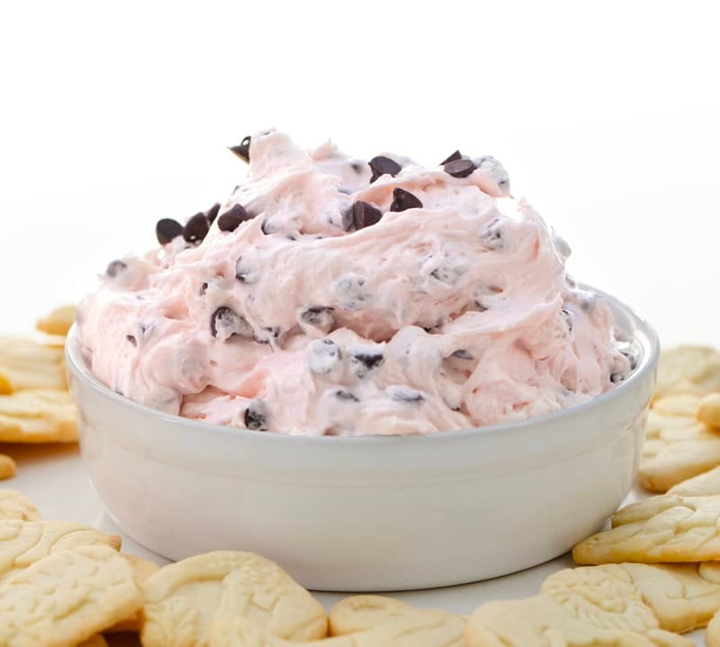 Valentine's Booty Dip (Chocolate Chip Fluff) - i am baker