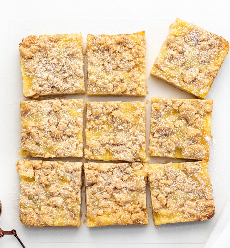 Vanilla Cream Crumb Bars - i am baker