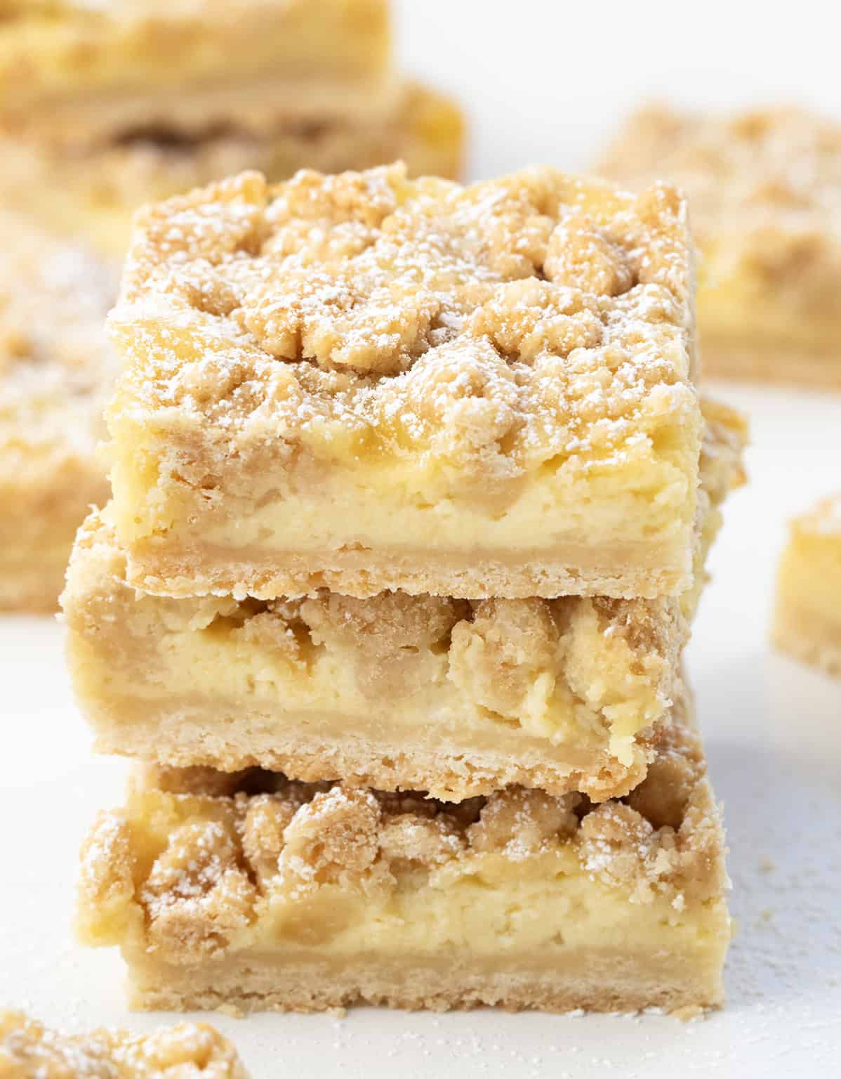 Vanilla Cream Crumb Bars - i am baker