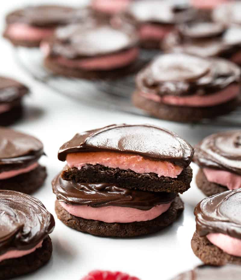 Chocolate Raspberry Cookies - i am baker