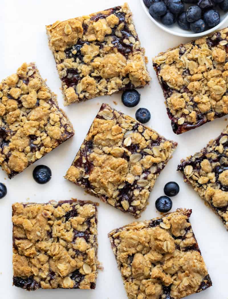 Blueberry Oatmeal Crumble Bars - i am baker