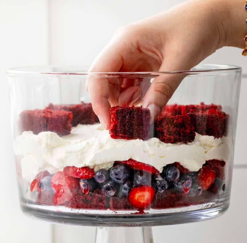 Red Velvet Berry Trifle Recipe - i am baker