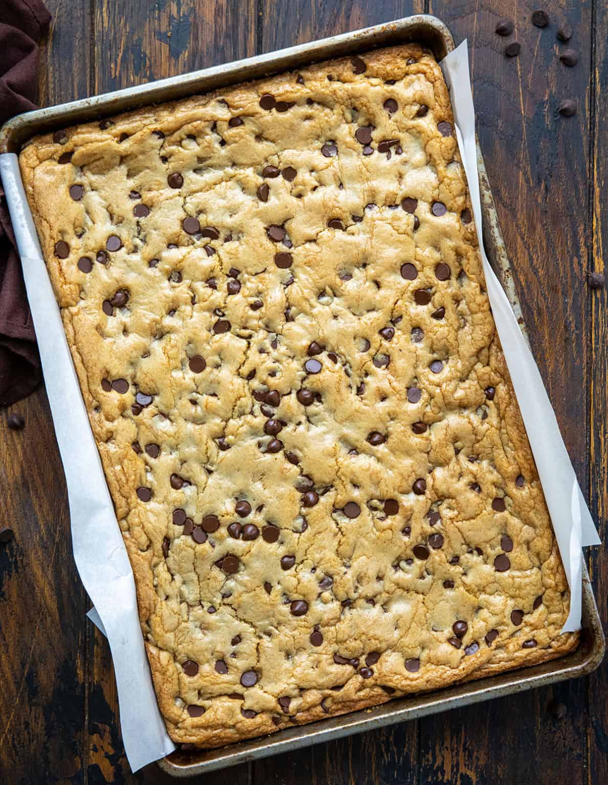 Sheet Pan Chocolate Chip Cookies - i am baker