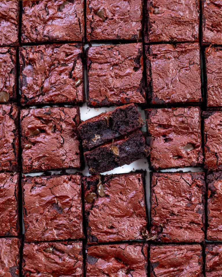 Sheet Pan Red Velvet Brownies - i am baker